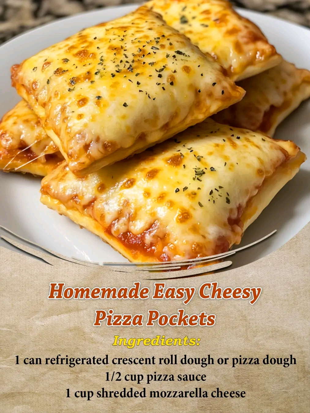 Homemade Easy Cheesy Pizza Pockets - Lestmove